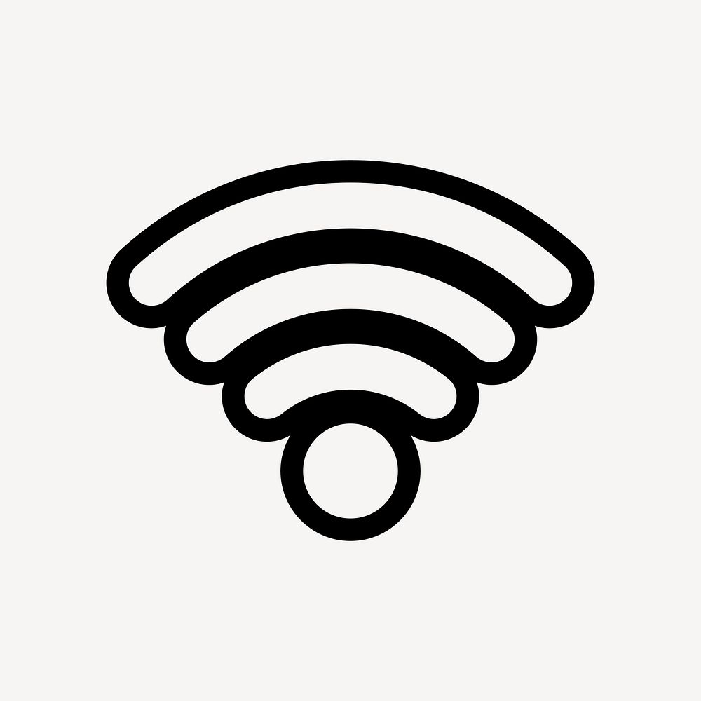 Minimalist wireless connectivity symbol, UI | Free Vector - rawpixel