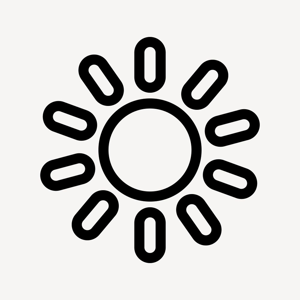 Minimalist sun design, UI icon | Free Vector - rawpixel