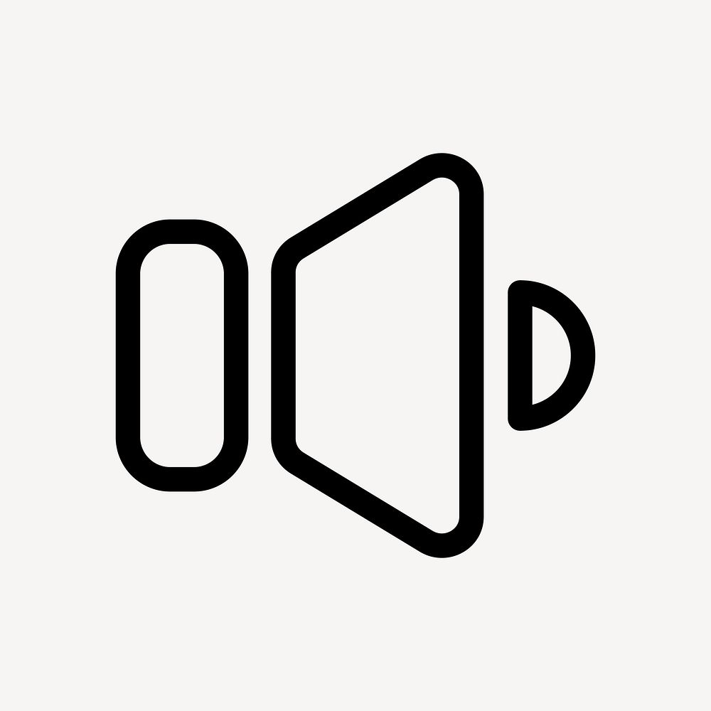 Minimalist speaker volume, UI icon | Free Photo Illustration - rawpixel