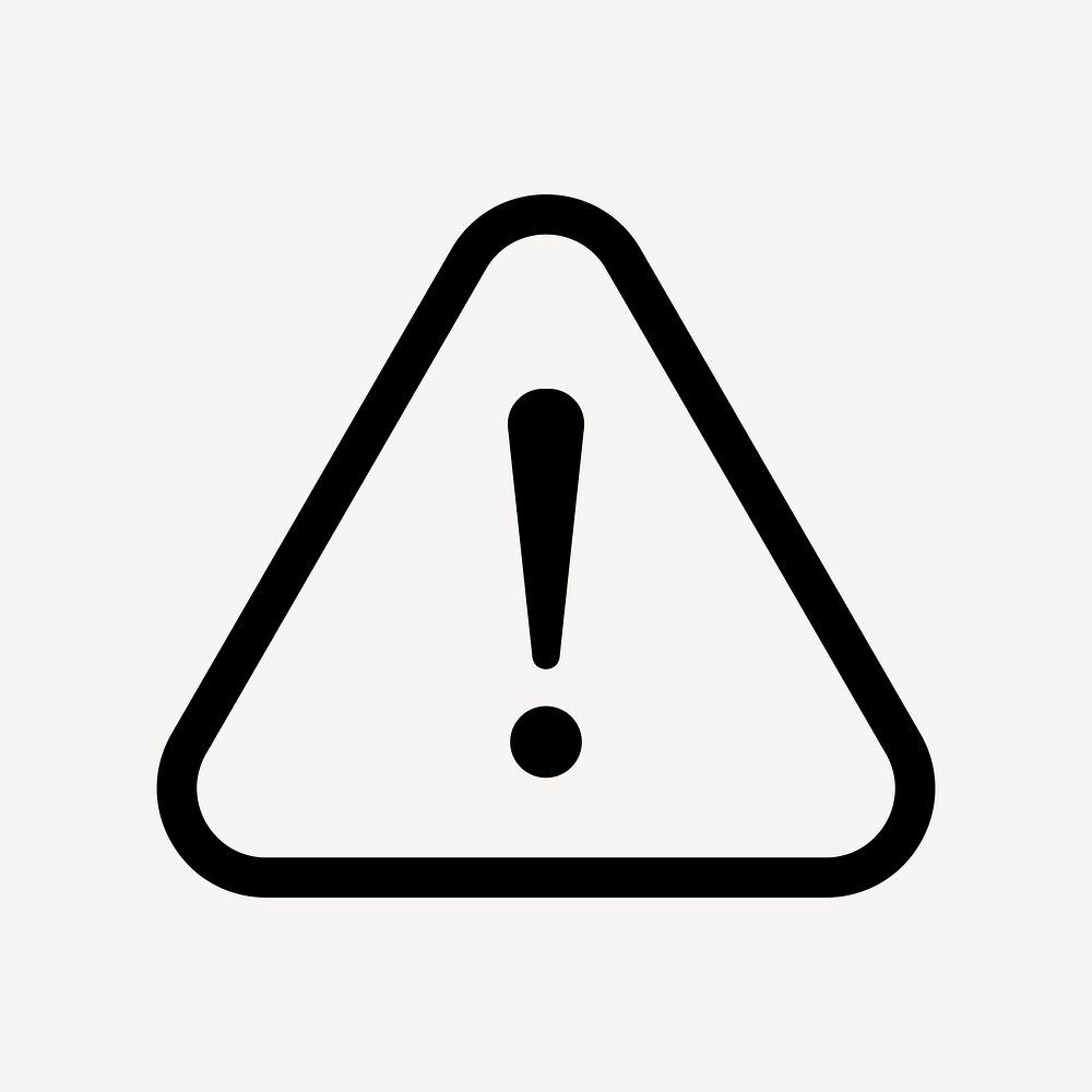 Minimalist warning sign illustration, UI | Free Photo Illustration ...