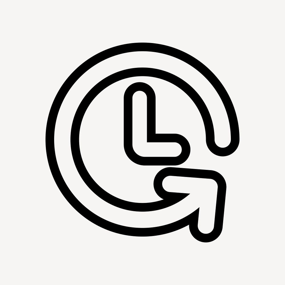 Clockwise arrow time, UI icon | Free Vector - rawpixel