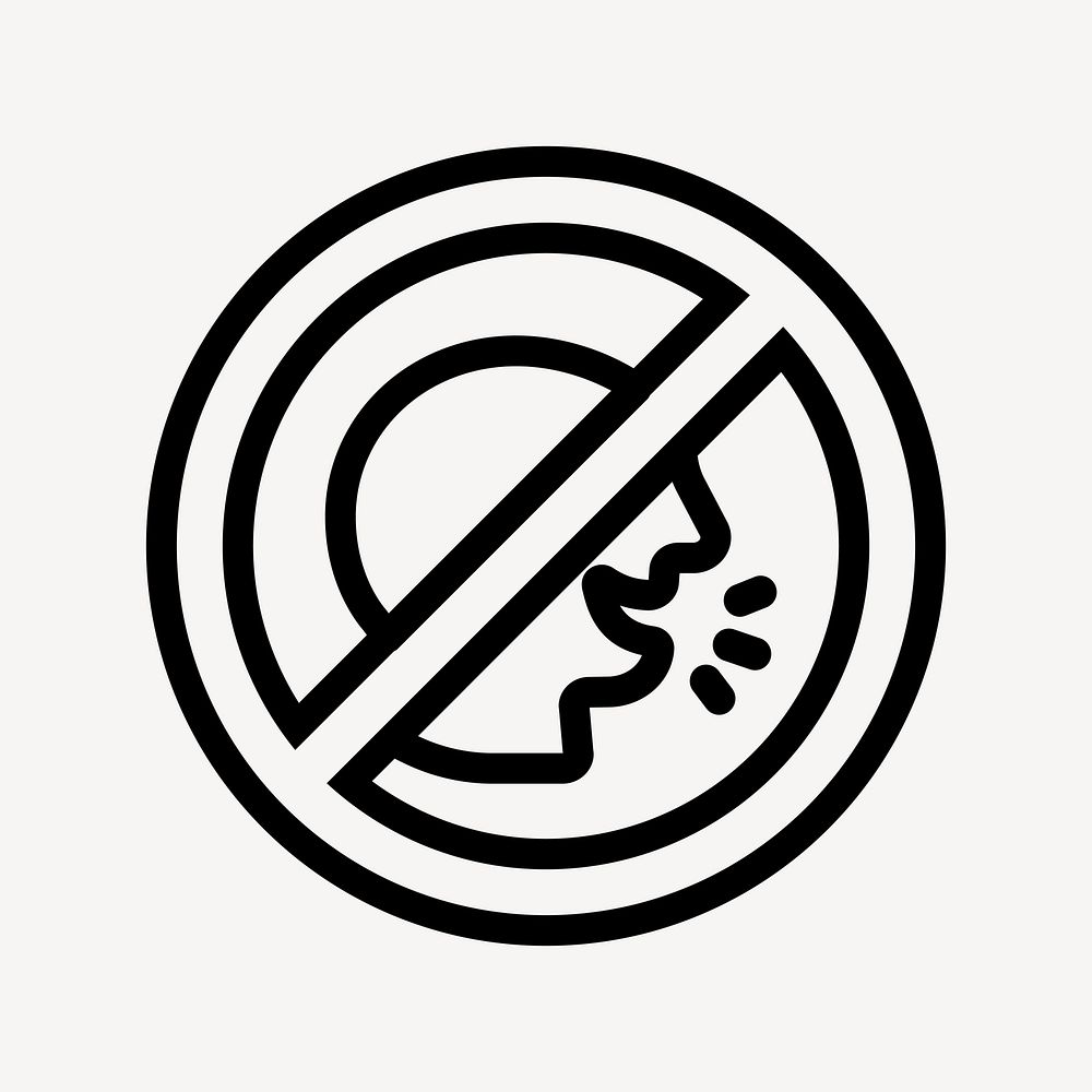 No talking allowed sign, UI | Free Vector - rawpixel