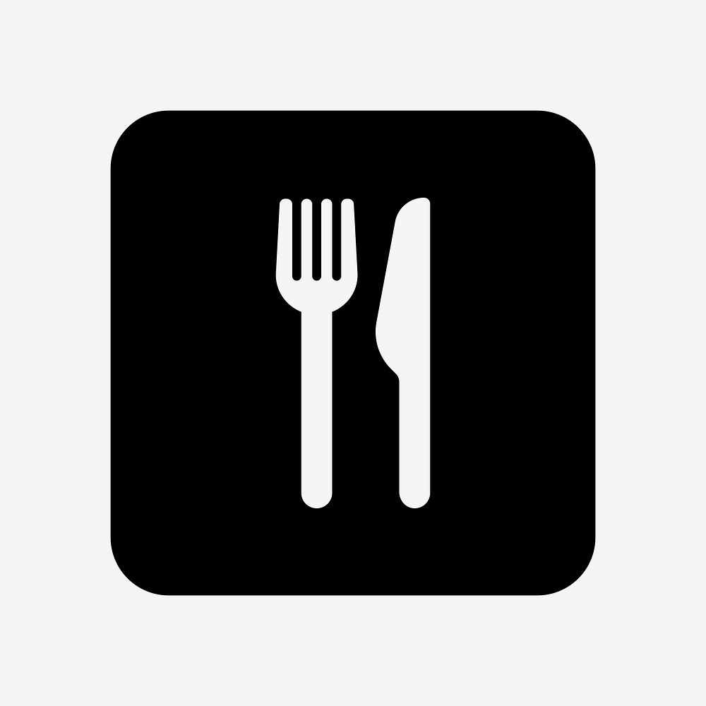 Dining symbol black, UI icon | Free Vector - rawpixel