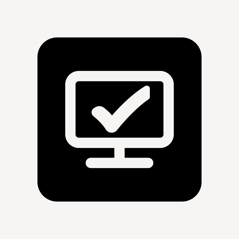 Monitor checkmark design, UI icon | Free Vector - rawpixel
