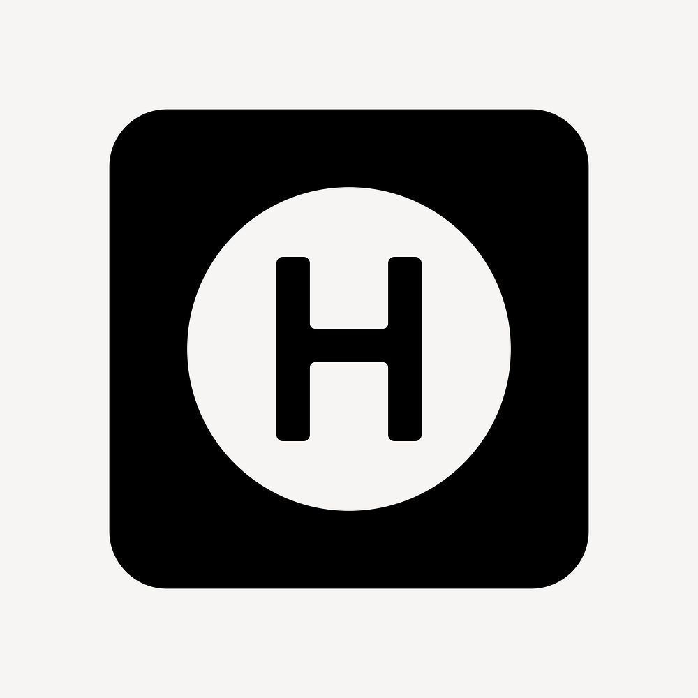 Helicopter landing zone, UI icon | Free Vector - rawpixel