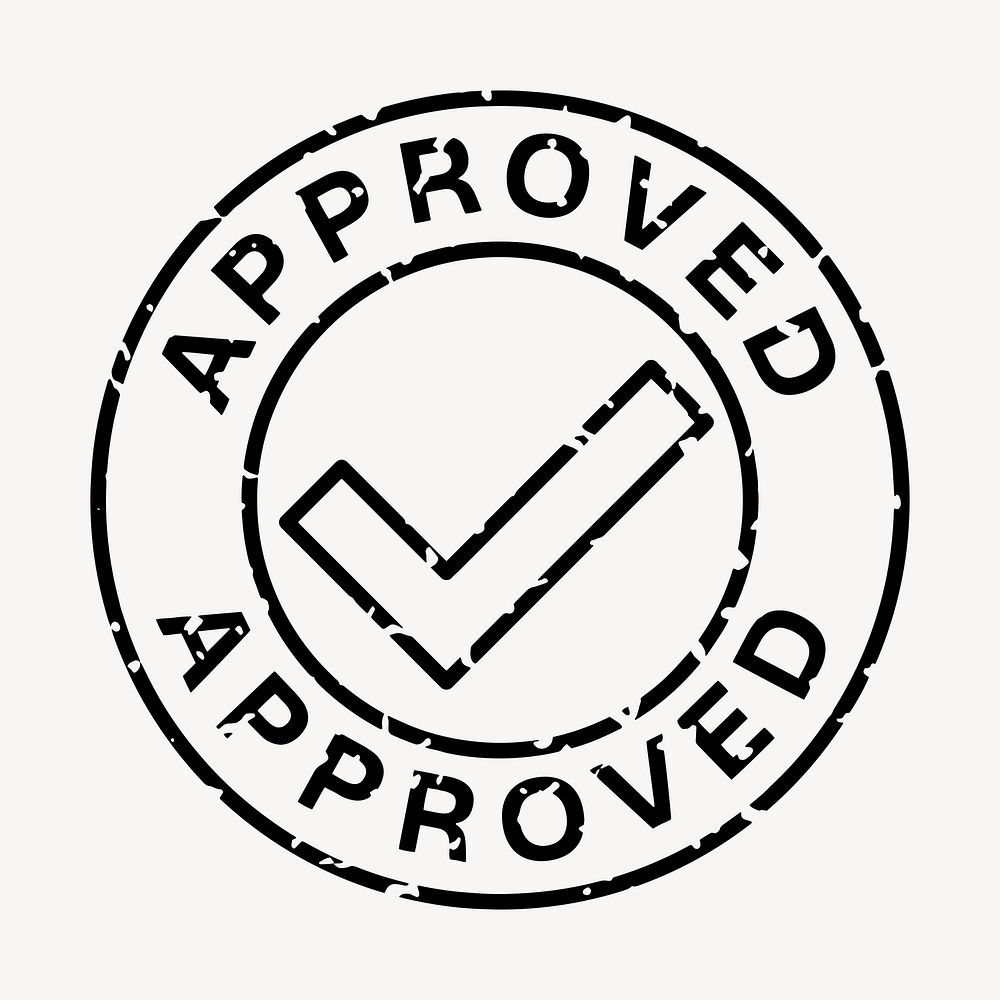 Grunge approved stamp design, element | Free Vector - rawpixel