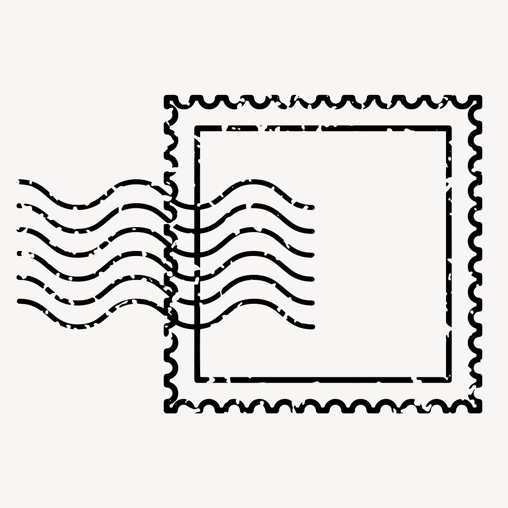 Vintage postal stamp illustration, element | Free Vector - rawpixel