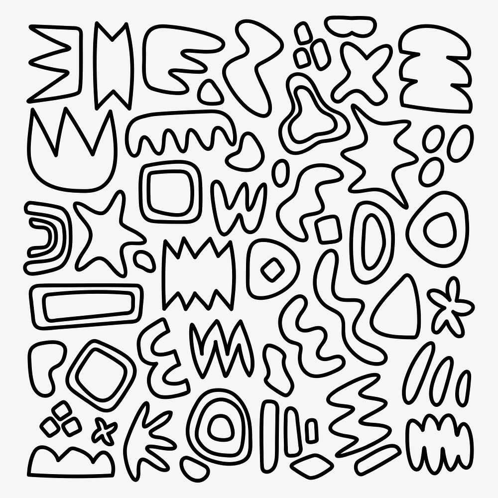 Abstract black line shapes white | Premium Vector - rawpixel