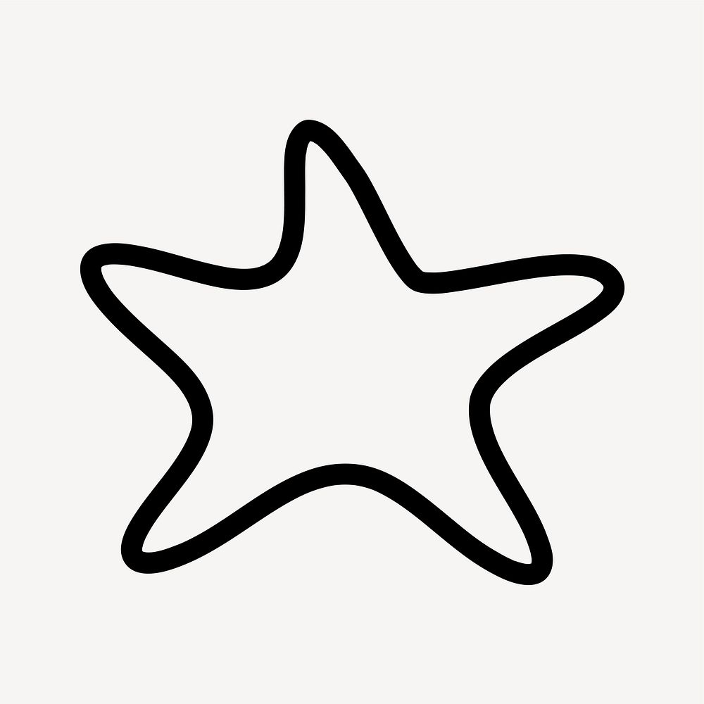 Abstract wavy star outline design. | Free Vector - rawpixel