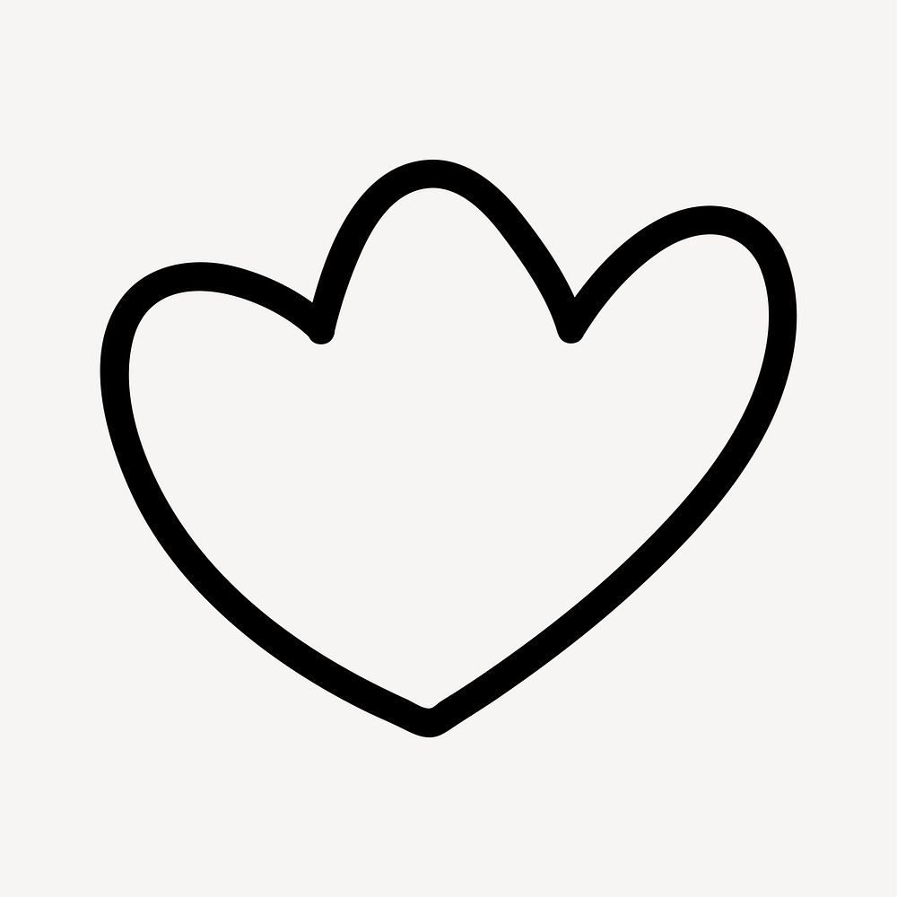 Abstract heart line art vector | Free Vector - rawpixel