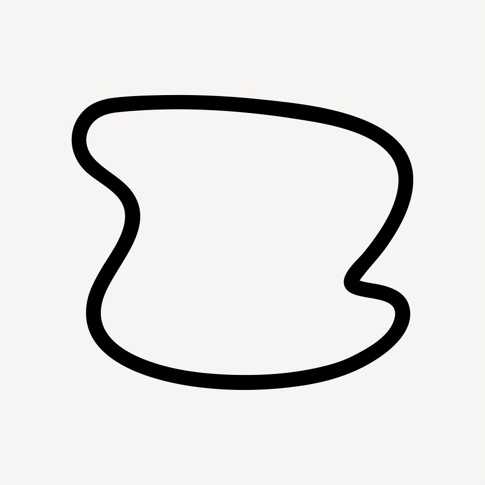 Abstract black line shape vector | Free Vector - rawpixel