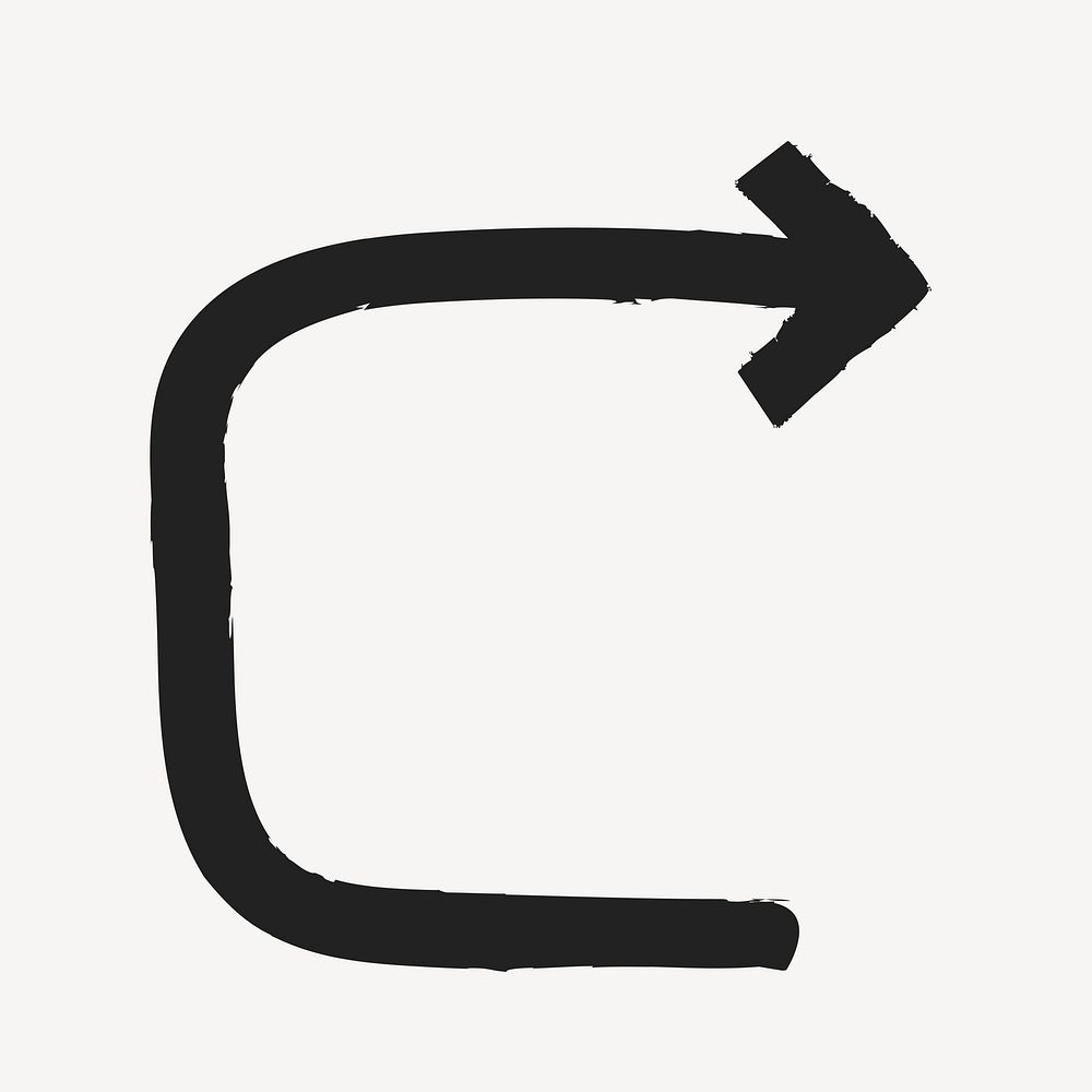 Curved arrow direction symbol element | Free Photo Illustration - rawpixel