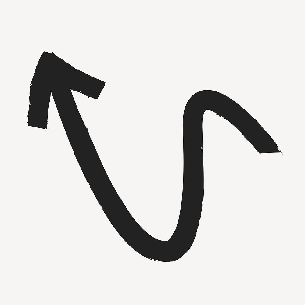Curved arrow sketch illustration element | Free Photo Illustration ...