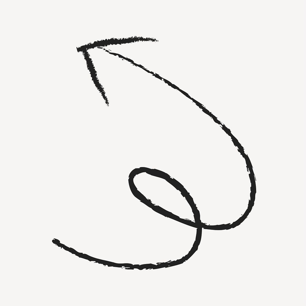 Curved black arrow design, element | Free Vector - rawpixel