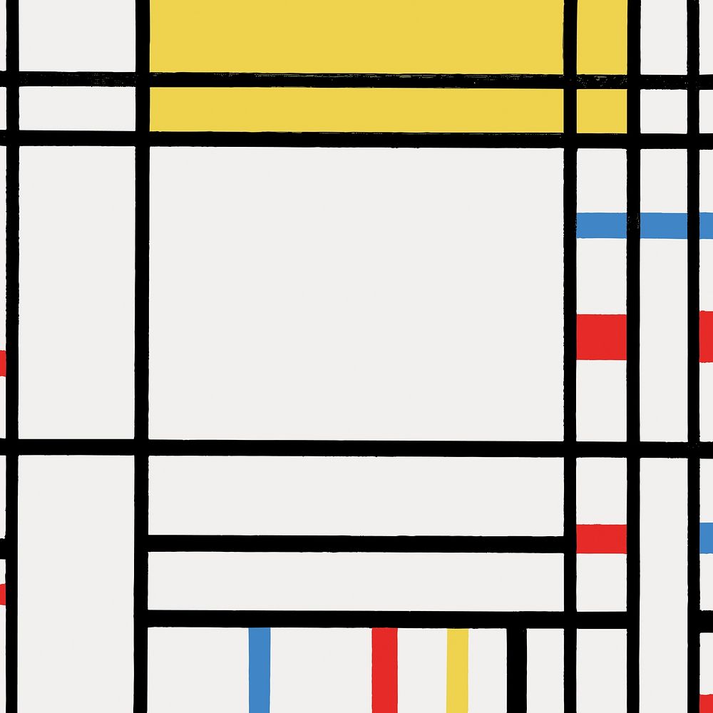 Mondrian’s Composition frame Cubism art, | Free Vector - rawpixel