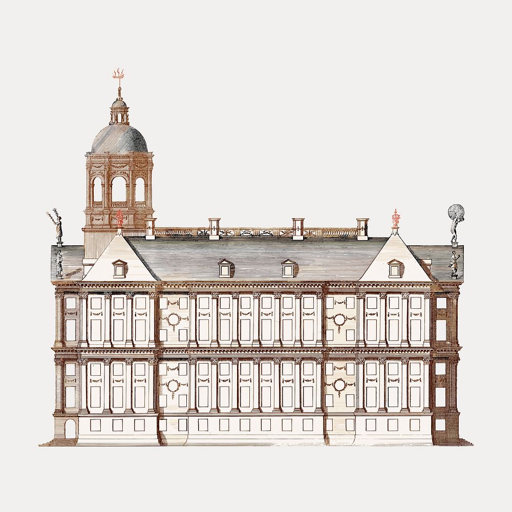 European old building sticker hand | Free Vector - rawpixel