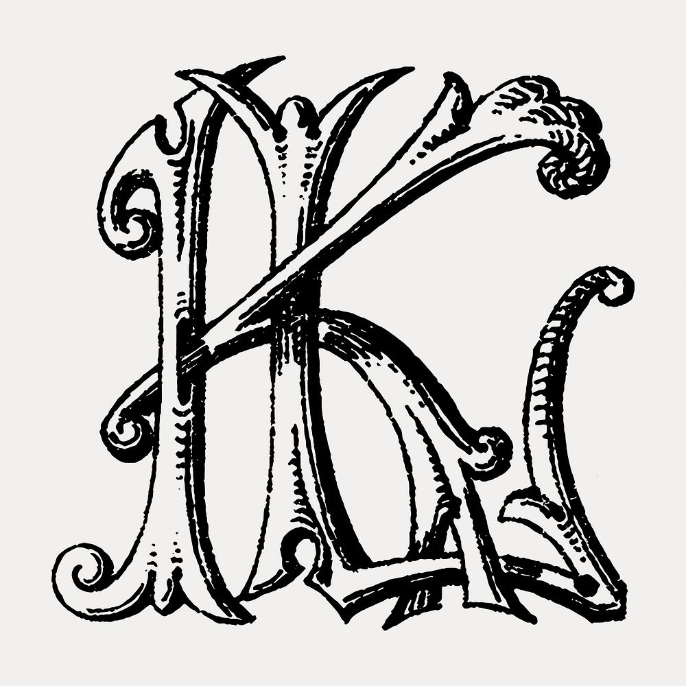 Monograms, isolated vector element. Remixed | Free Vector - rawpixel