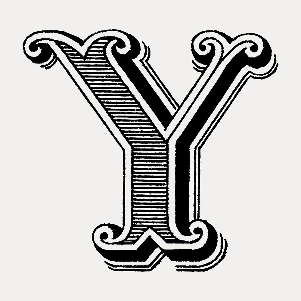 Retro Letter Y Typography Font Images | Free Photos, PNG Stickers ...