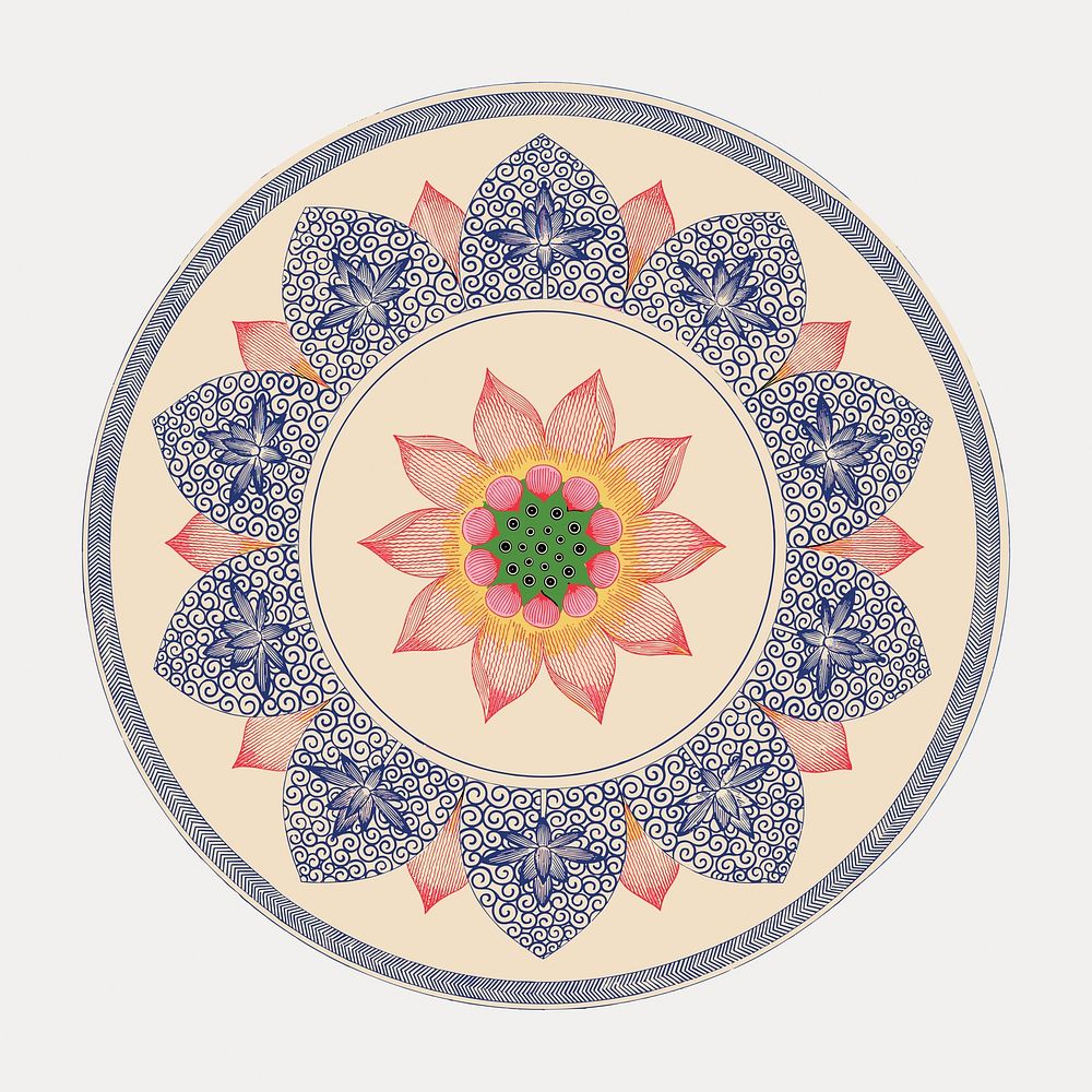 Flower pattern sticker, vintage collage | Free Vector - rawpixel