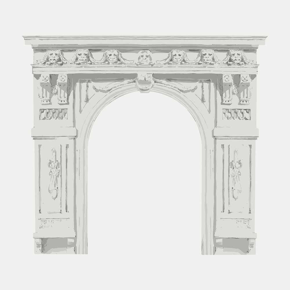 Ornamental arch, vintage vector element. | Free Vector - rawpixel
