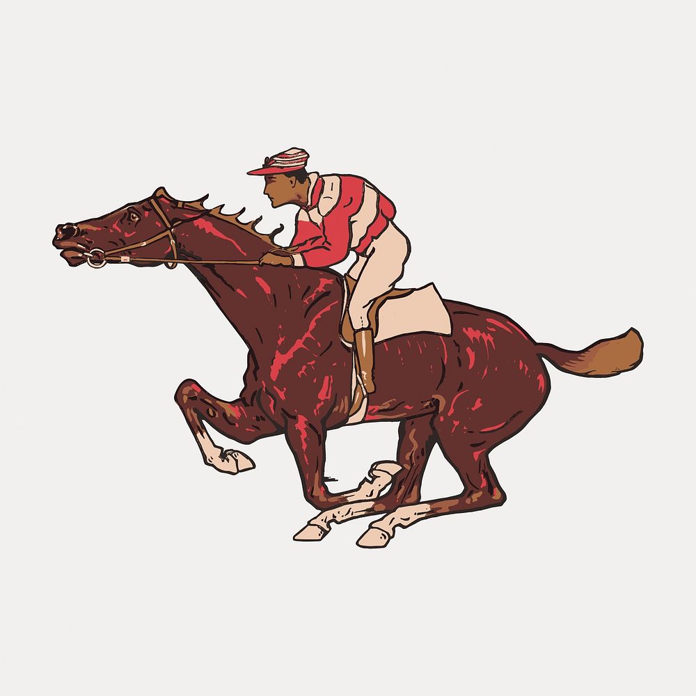 Vintage horse racing, vector element. | Free Vector - rawpixel