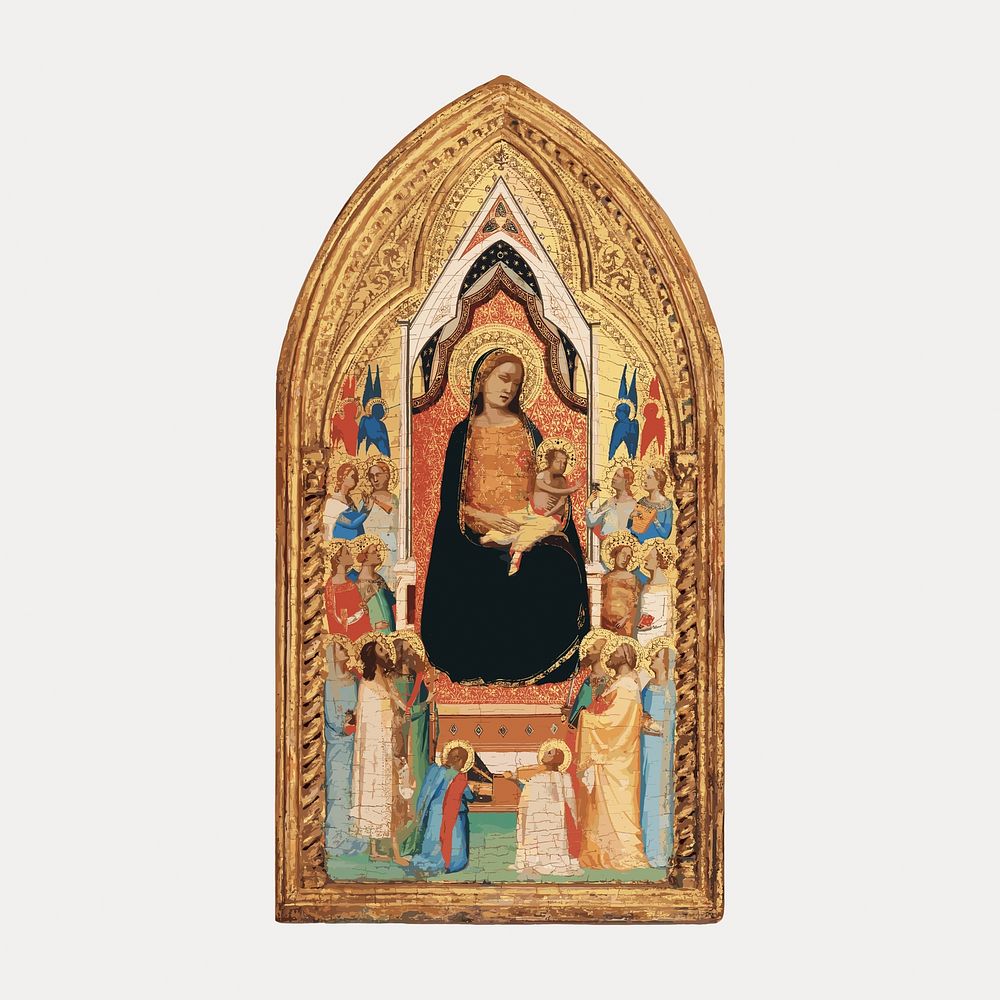 Madonna and Child Saints and | Free Vector - rawpixel