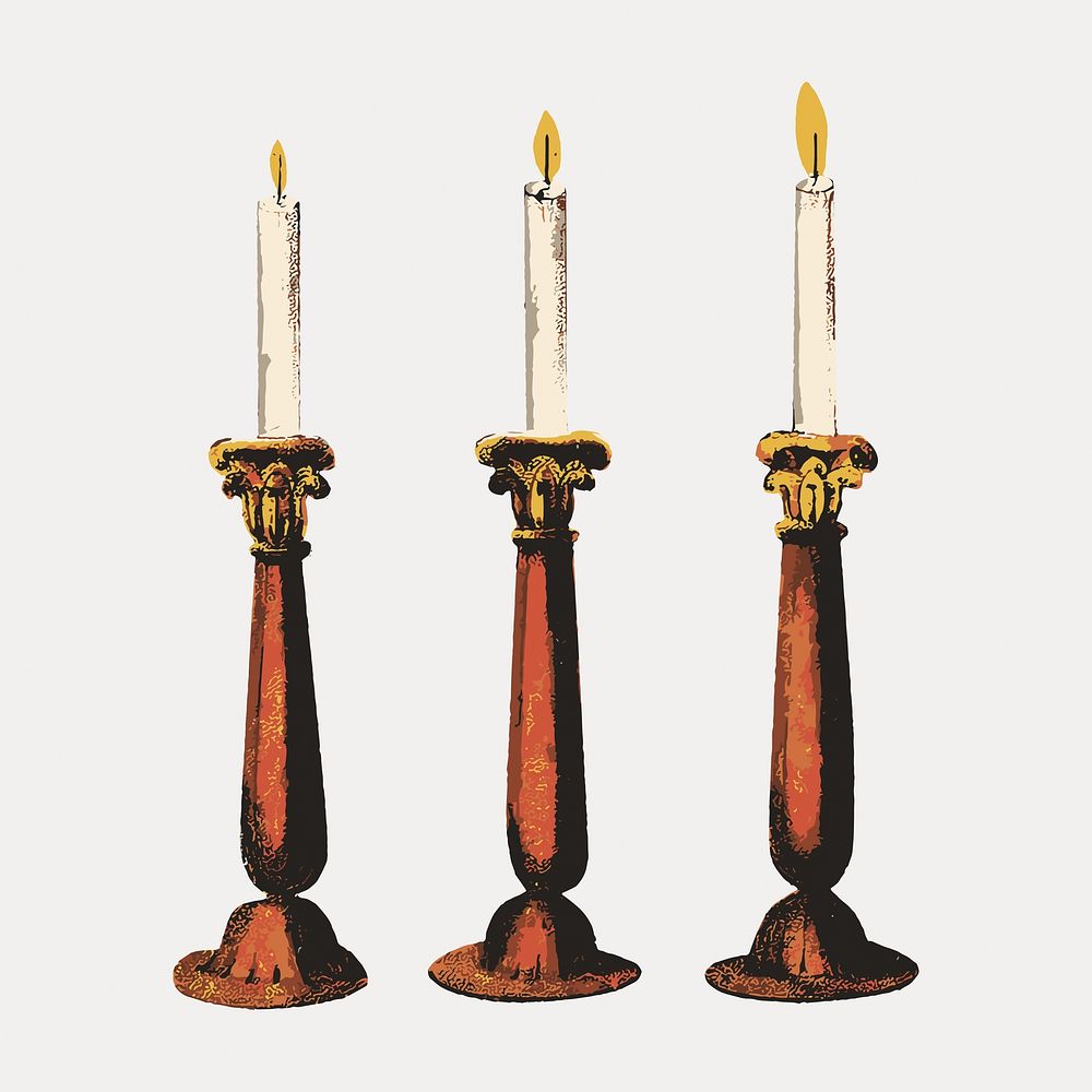 Candles, Masonic chart Scottish rite | Free Vector - rawpixel