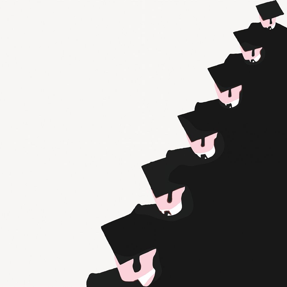 Grad students education border sticker | Free Vector - rawpixel