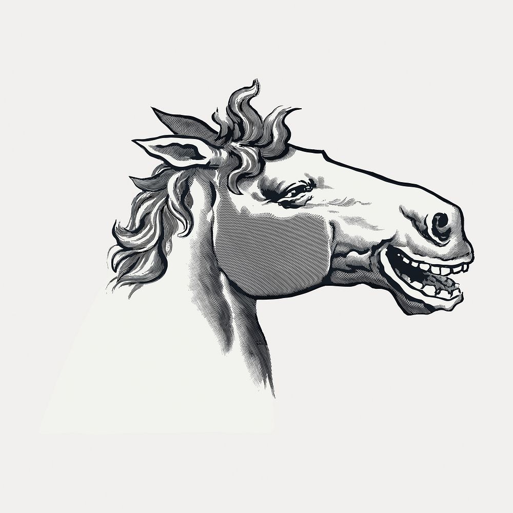 Laughing horse sticker, It's enough | Free Vector - rawpixel