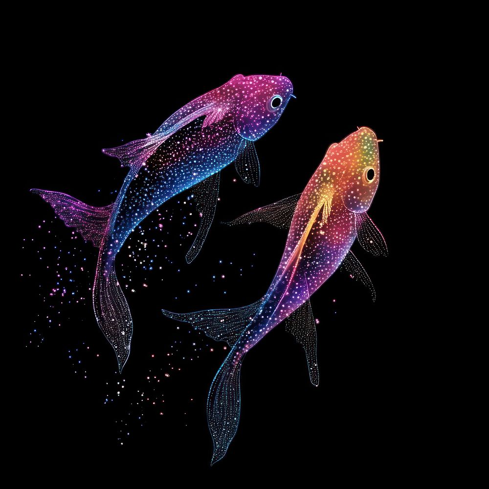 Colorful Fishes light glitter fish | Free Photo Illustration - rawpixel