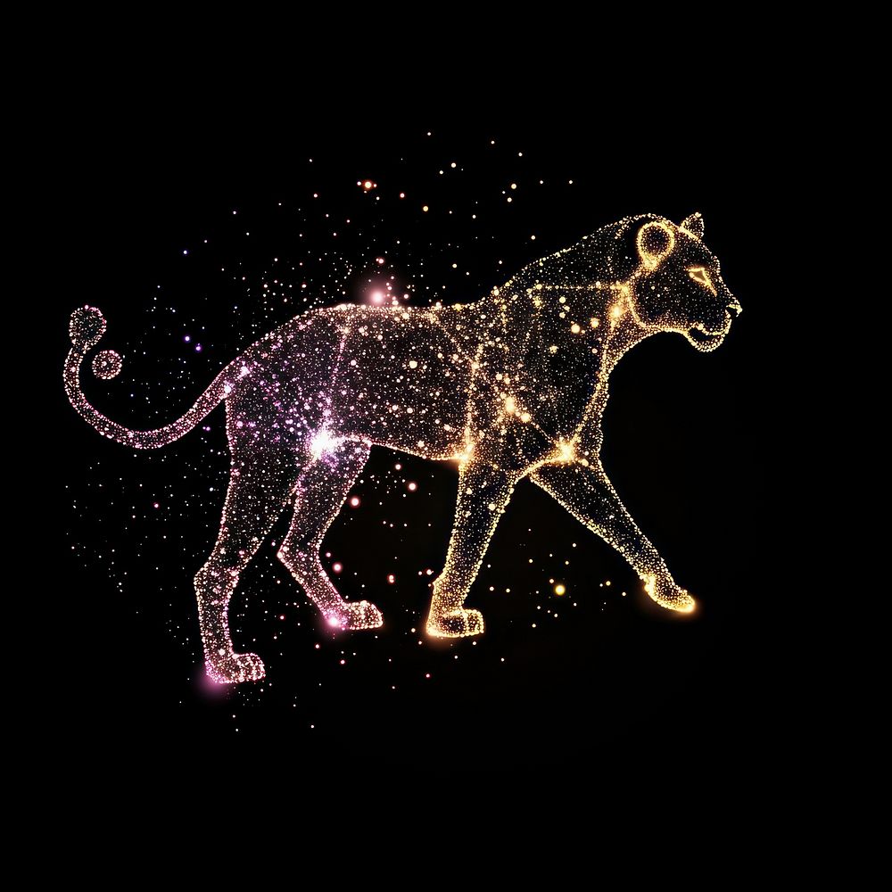 Colorful leo light glitter art | Free Photo Illustration - rawpixel