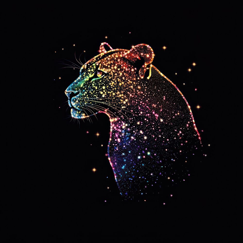 Colorful leo shape light glitter | Free Photo Illustration - rawpixel