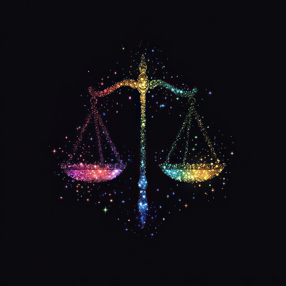Colorful libra shape light glitter | Free Photo Illustration - rawpixel
