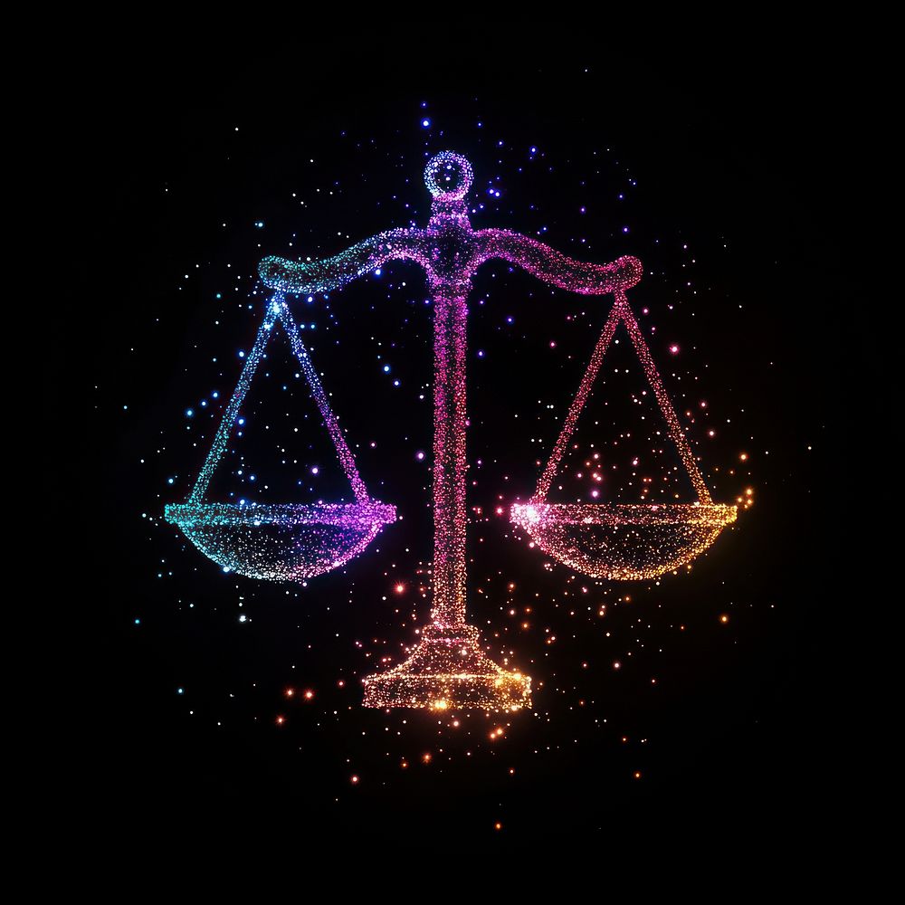 Colorful libra shape light glitter | Free Photo Illustration - rawpixel