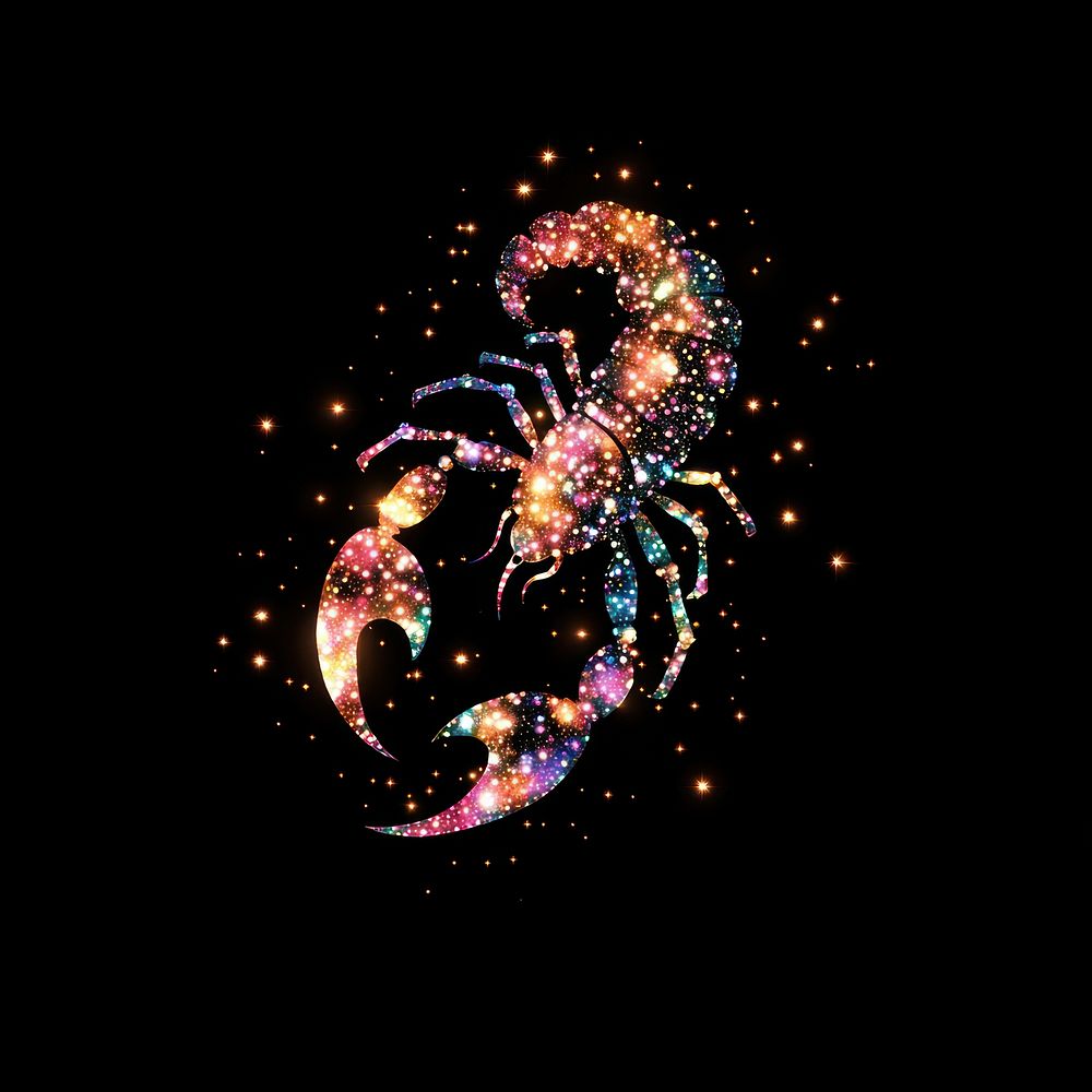 Colorful scorpio shape light glitter | Free Photo Illustration - rawpixel
