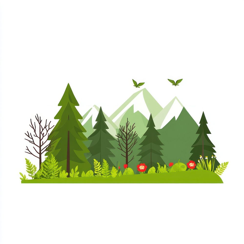 Nature landscape border outdoors forest | Free Photo Illustration - rawpixel