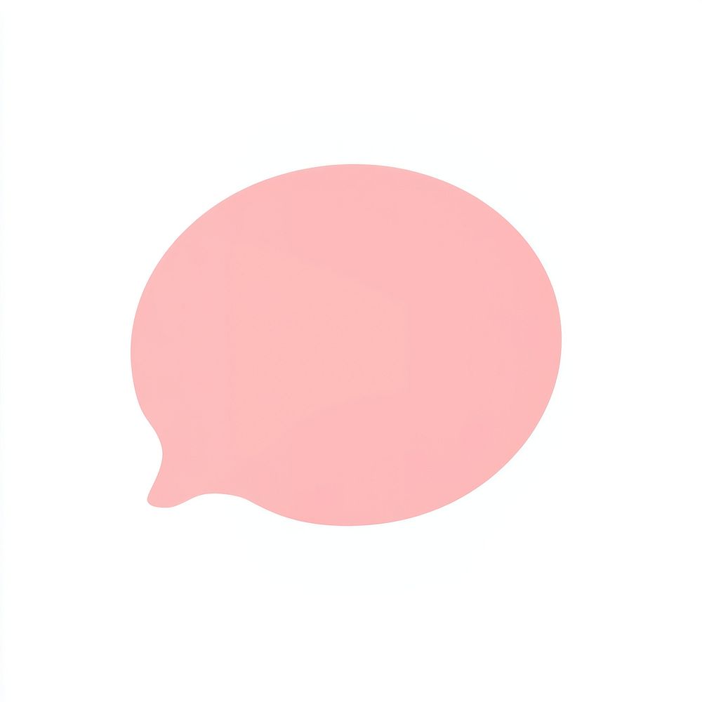 Speech bubble minimal pink communication. | Free Photo Illustration ...