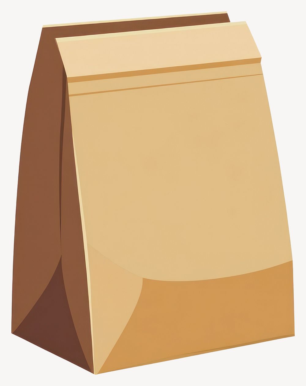 Brown paper bag illustration minimalist | Free Vector - rawpixel