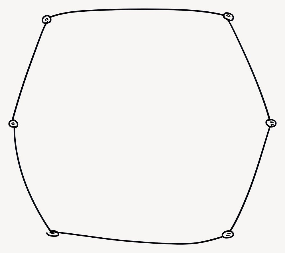 Pentagon shape outline sketch line | Free Vector - rawpixel