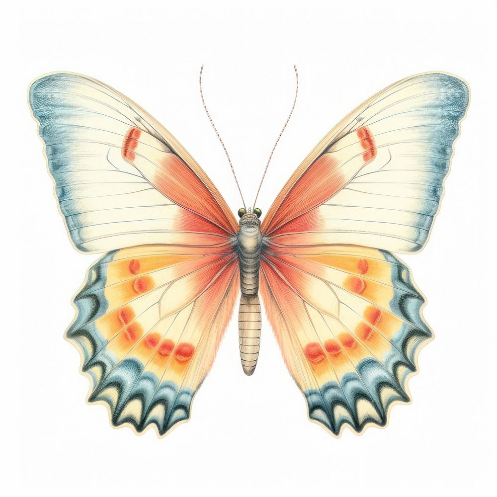 Butterfly illustration drawing insect. | Free Photo Illustration - rawpixel