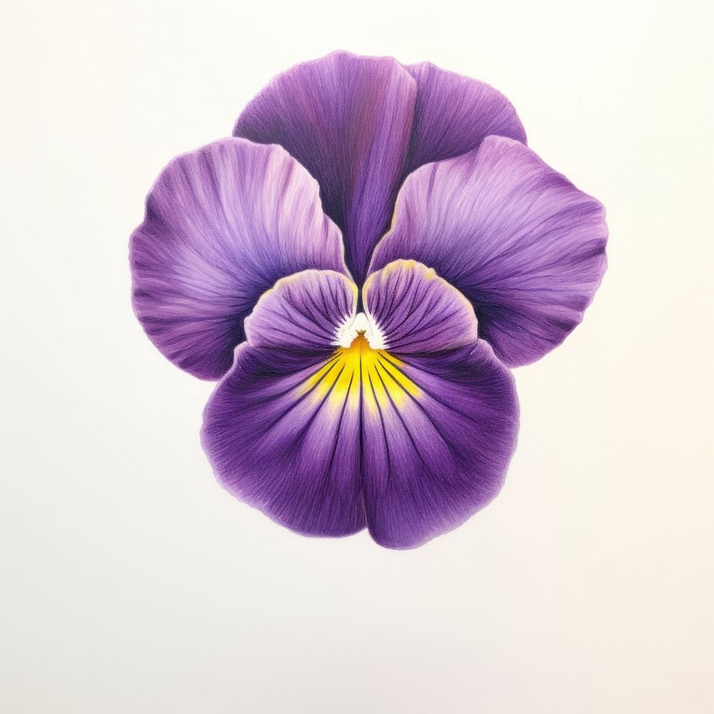 Pansy illustration botanical drawing. | Free Photo Illustration - rawpixel