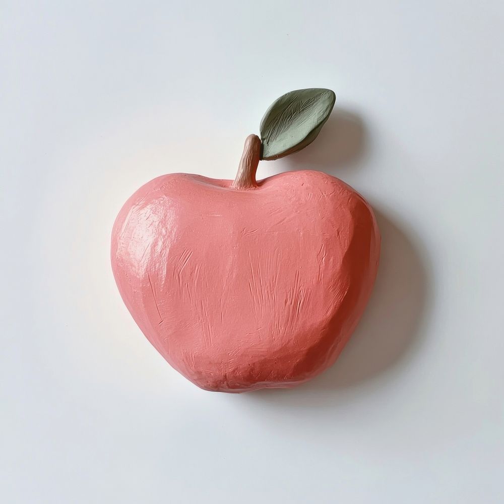Pastel red apple clay handcrafted | Free Photo - rawpixel