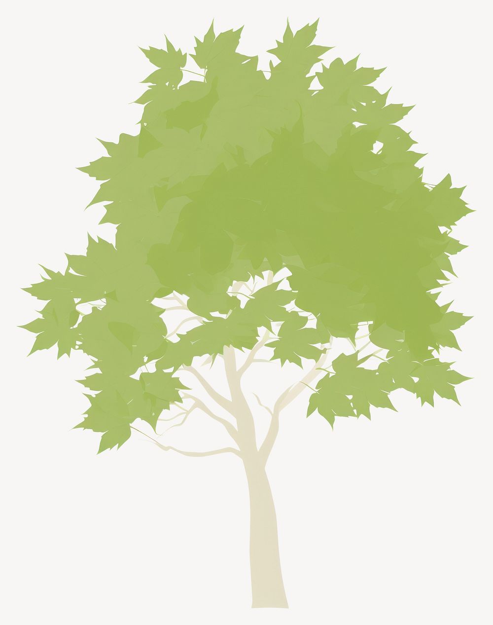 Green maple tree illustration art | Free Vector - rawpixel