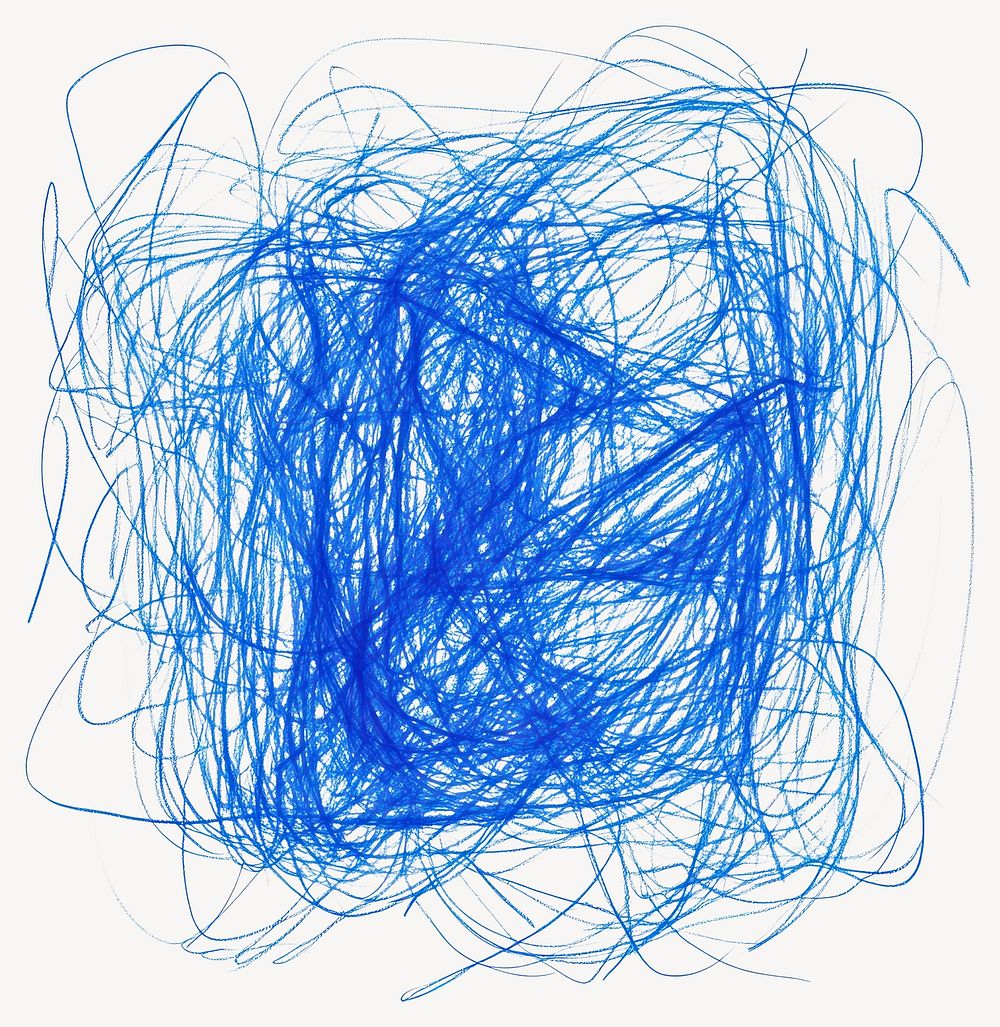 Blue scribble scribbles lines art | Free Vector - rawpixel