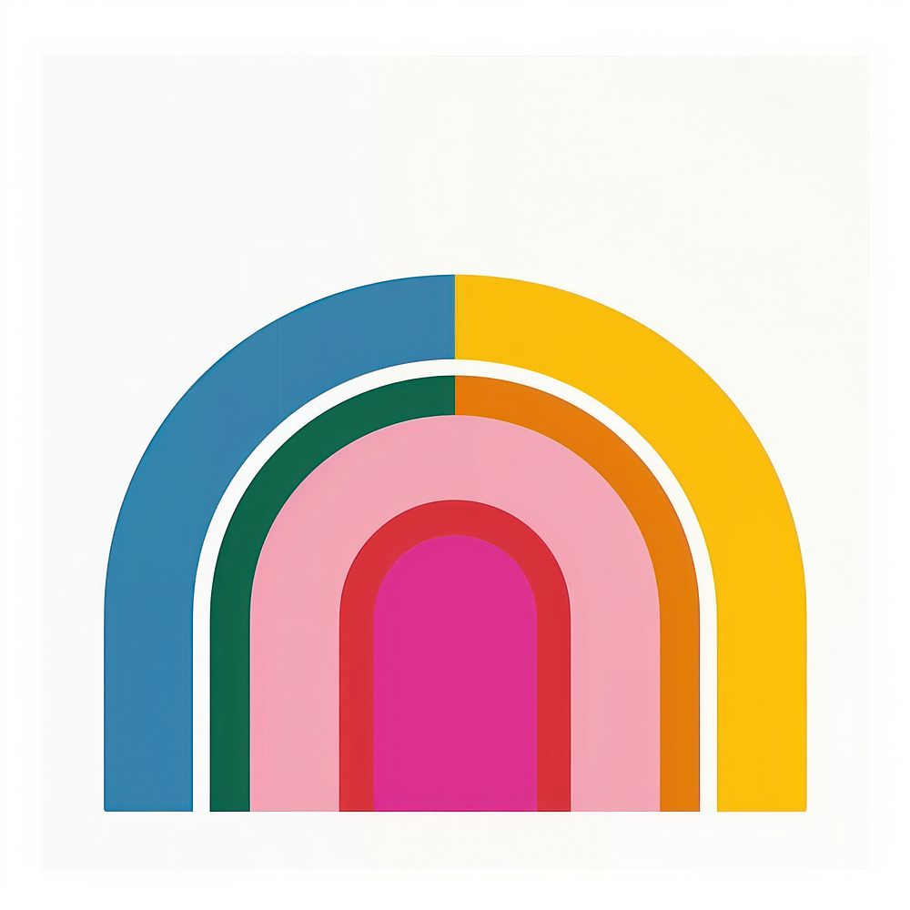Rainbow shape design shapes architecture. | Free Photo Illustration ...