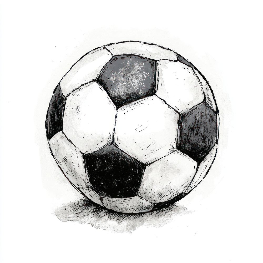 Football illustration drawing soccer. | Free Photo Illustration - rawpixel