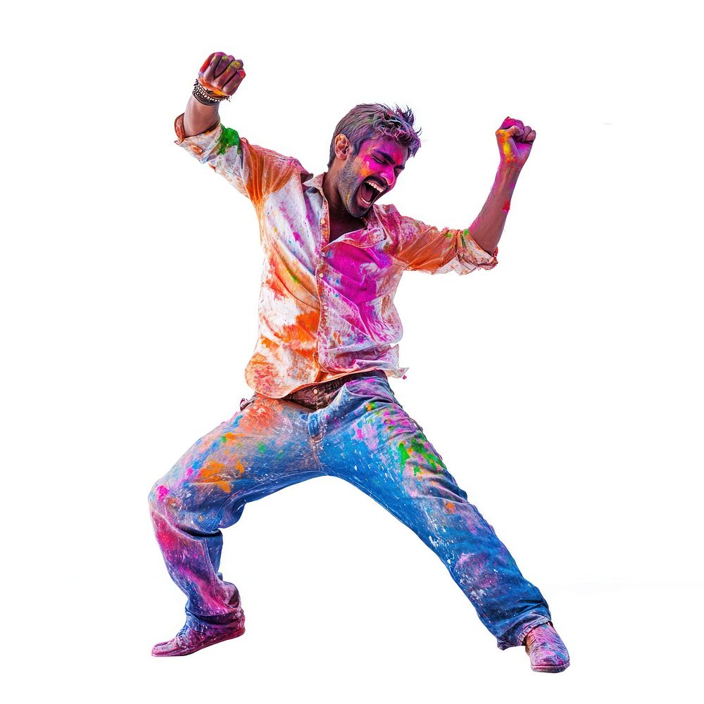 Indian man dancing holi festival | Free Photo - rawpixel