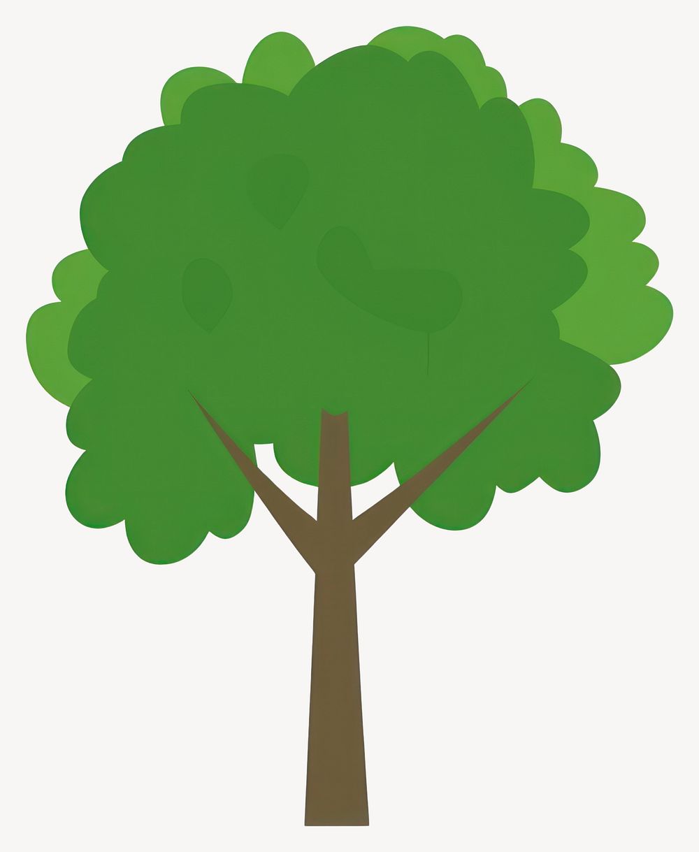 Tree illustration simple green vector | Free Vector - rawpixel
