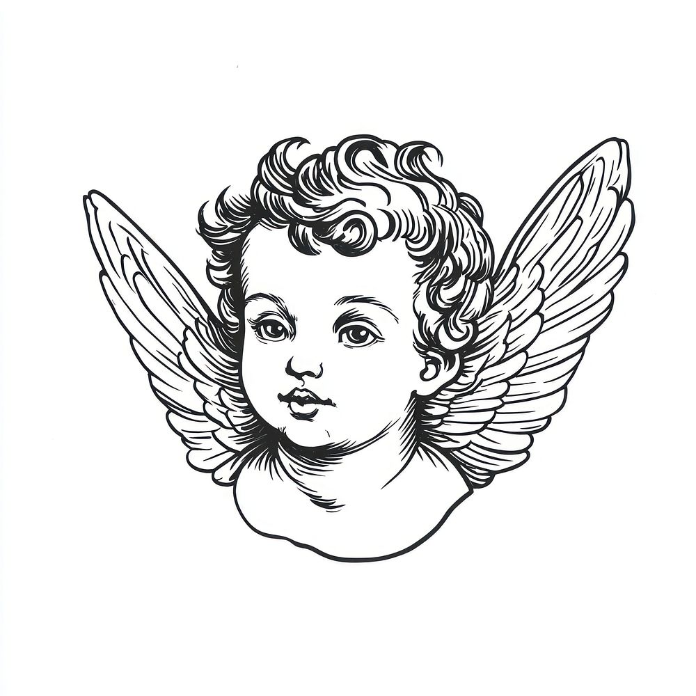 Cherub art illustration drawing. | Free Photo Illustration - rawpixel