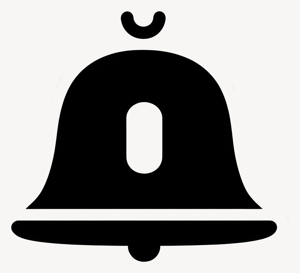 Bell sign icon simple black | Free Vector - rawpixel